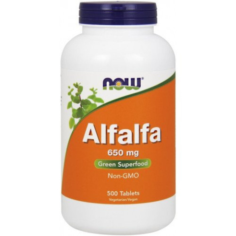 NOW Foods - Alfalfa - 650 mg - 500 tabletek > NOW Foods